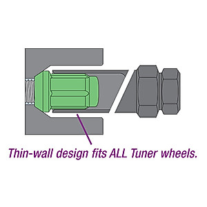 Gorilla Automotive 21631SD Small Diameter Wheel Locks (12mm x 1.50 Thread Size)