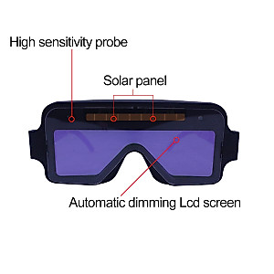Welding Goggles, Automatic Darkening Dimming Welding Glasses Anti-glare Argon Arc Welding Glasses Welder Eye Protection Special Goggles Tools