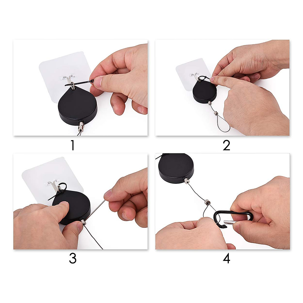 DS.Distinctive STYL VR Accessories Cable Management 6 Packs - Drill Free Retractable Ceiling Suspension System for HTC Vive/HTC Vive Pro Virtual Reality/Oculus Rift/PlayStation VR/Microsoft MR