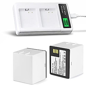 2pcs A-1B Batteries Only Fit for Arlo Pro Arlo Pro 2 Camera VMA4400 VMC4030 VMC4030P VMA4200, Digital LED Screen Charging Station for Arlo Pro2/Arlo Pro/Arlo Go/Arlo Security Light Batteries