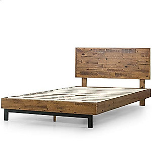 ZINUS Tricia Wood Platform Bed Frame with Adjustable Headboard / Wood Slat Support with No Box Spring Needed / Easy Assembly, King