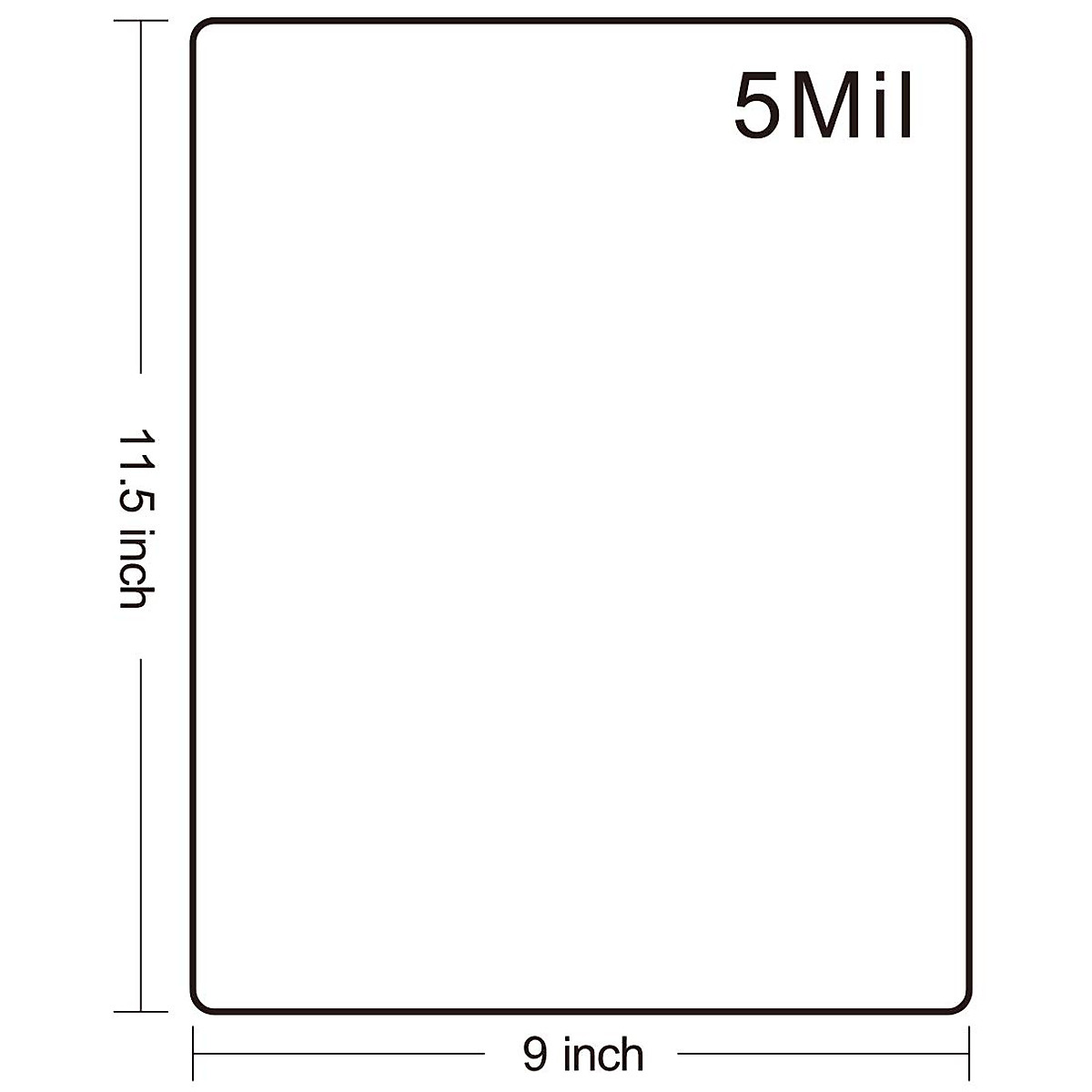 KTRIO Laminating Sheets, Holds 8.5 x 11 Inch Sheets 15 Pack, 5 Mil Thermal Laminating Pouches 9 x 11.5 Inch Clear Plastic Lamination Sheet Paper for Laminator, Round Corner Letter Size