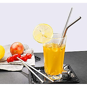 Brightbuy Set of 48 Stainless Steel Straws 10.5'' Reusable Metal Drinking Straws For 30oz Tumblers Yeti 6mm Diameter (48 Straight)