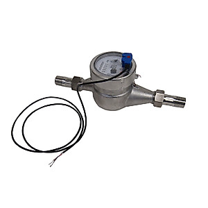 PRM Filtration 3/4 Inch NPT 304 Stainless Steel Multi-Jet Water Meter with Pulse Output, Viton Seals, Sealed Dry Dial, and Internal Strainer for Particulate Protection