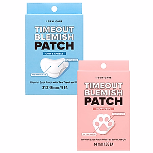 I DEW CARE Hydrocolloid Acne Pimple Patch - Timeout Blemish Chin & Chicks + Timeout Blemish Happy Paws Bundle
