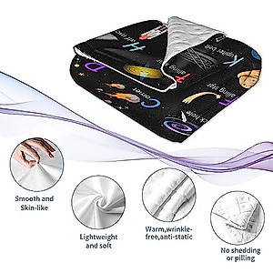 Planet Alphabet Blanket Special Blanket Gift for Woman Man Boys Girls, Soft Flannel All Season Home Room Bed Couch Sofa Living Room Dorm 76 * 102cm