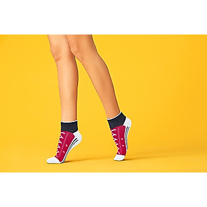 KONY Women’s 5 Pack Lightweight Cotton (86%) Novelty Low Cut Socks Cool Sneakers Ankle Socks Fun Gifts Idea Size 6-10