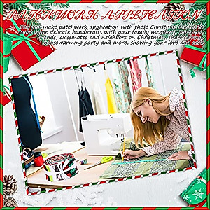 Tatuo 45 Pieces Christmas Jelly Soft Rolls Buffalo Plaid Fabric Strips Rolls Quilting Fabric Roll up Craft Patchwork Strips for Handmade Favors, 2.5 x 40 Inches(Classic Style)