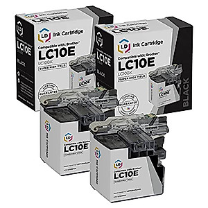 LD Compatible Ink Cartridge Replacement for Brother LC10EBK Super High Yield (Black, 2-Pack)