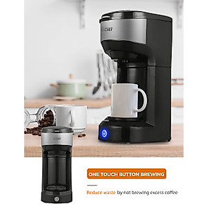 Commercial CHEF Coffee Machine, Single Serve Coffee Maker, Portable Coffee Maker Single Serve with 13 Ounce Water Tank & One Touch Button for Coffee Brewing