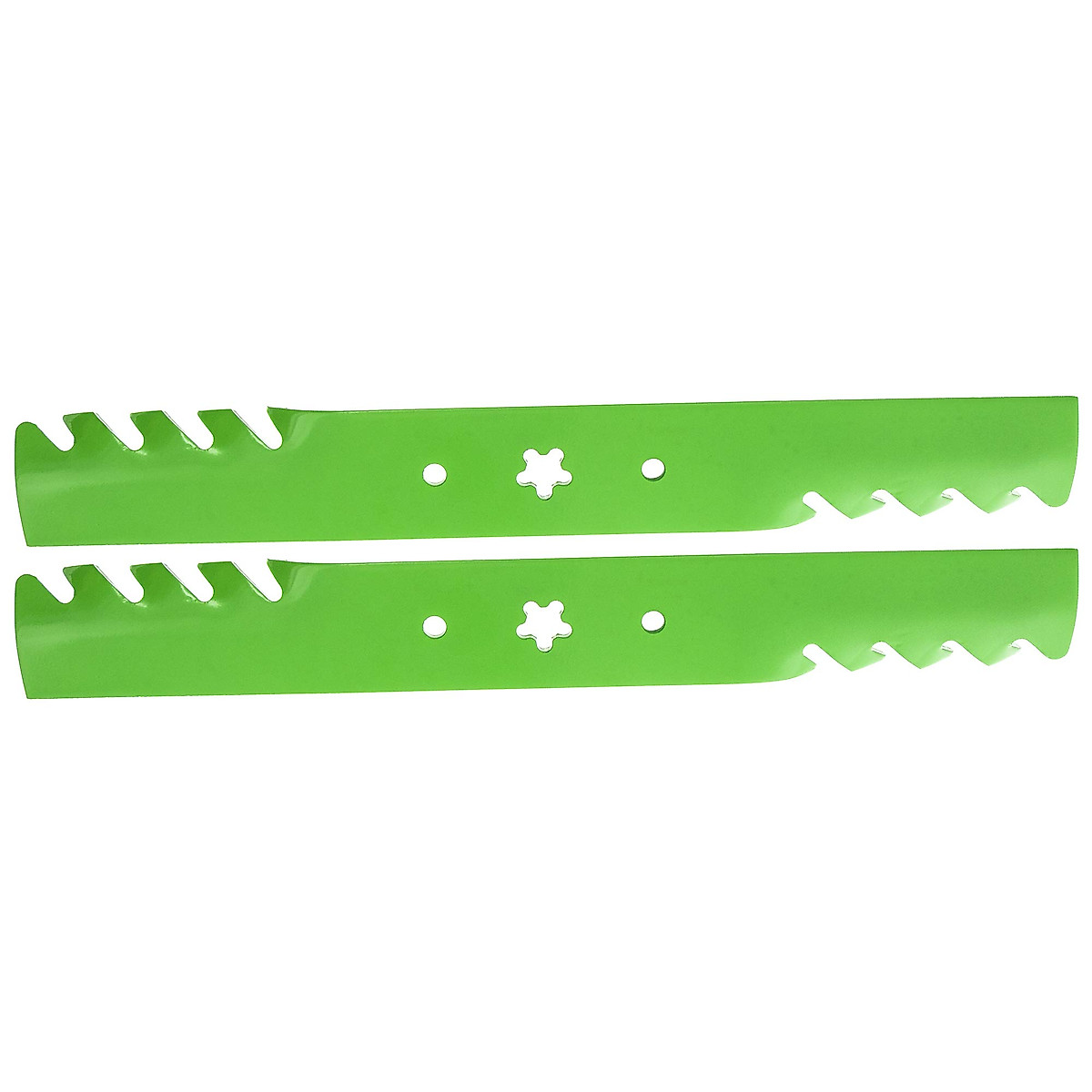 8TEN LawnRAZOR Mower Blade Set for AYP Husqvarna LT 1238 38 Inch Decks 127842 134148 581116302 532139774 (Toothed Mulching)