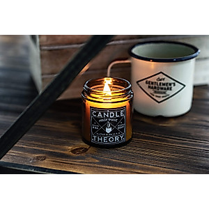 Scented Candle Gift Set with Crackling Wood Wicks 3, 4oz Candles, Misty Falls, Alpine Spruce, Spring Meadow - Designed for Both Men Women, Man Cave Decor Wood Wicks Candle Wood Wick Candles for Home