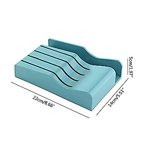 CUJUX 4 Slot Knife Rack Kitchen Drainer Chopping Cutting Board Holder Storage Organize K1MF（Without knife） (Color : A)