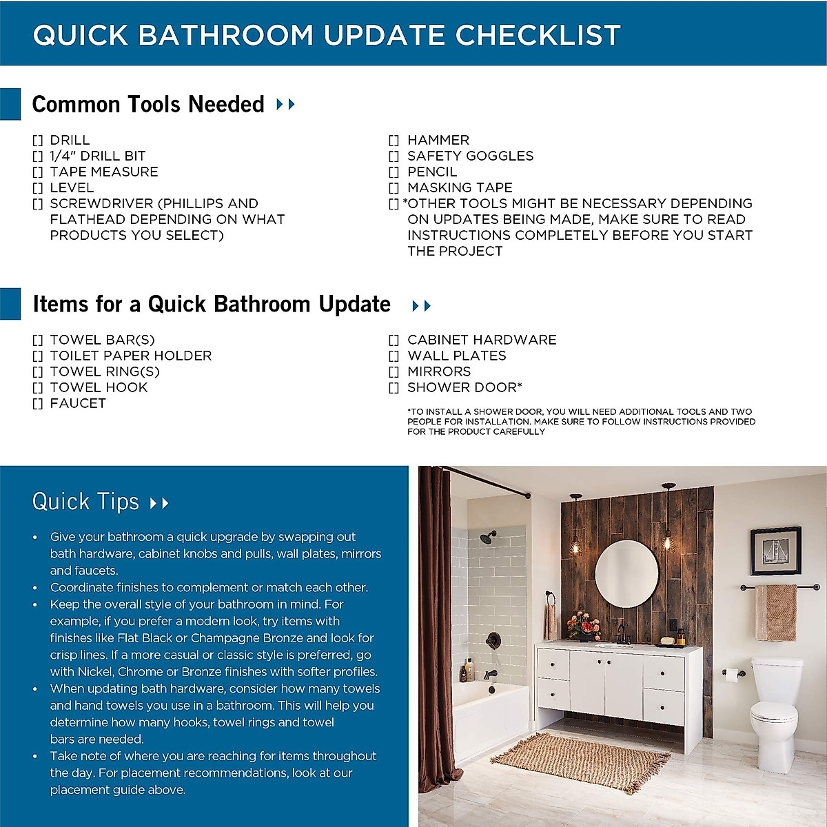 Franklin Brass Jamestown 24 inch Glass Shelf, Polished Chrome, Bathroom Accessories, 9065PC