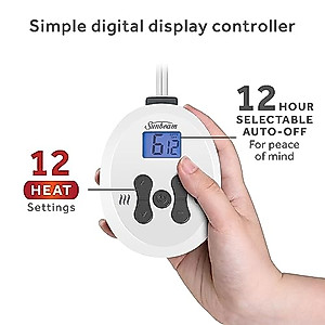 Sunbeam Restful Quilted Heated Mattress Pad - Full, White