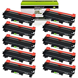 greencycle Compatible Toner Cartridge Replacement for Brother TN760 TN-760 TN730 to Use with HL-L2350DW HL-L2395DW HL-L2390DW HL-L2370DW MFC-L2750DW MFC-L2710DW (Black, 10-Pack)