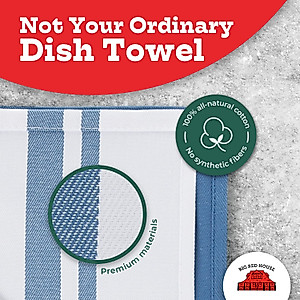 Big Red House Kitchen Towels - 6-Pack, 100% Cotton Kitchen Towels and Dishcloths Sets - Dish Towels for Drying Dishes and Cups - Home and Kitchen Accessories - Turquoise