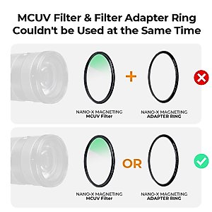 K&F Concept 62mm Magnetic MCUV CPL Fixed ND1000 Magnetic Basic Ring 4-in-1 Lens Filters Kit with 28 Multi-Coatings for Camera Lens (Nano-X Series)