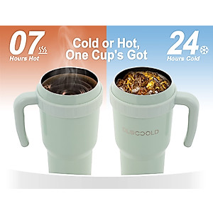 DLOCCOLD 40 oz Tumbler with Handle, Lid & Straw, Vacuum Insulated Double Walled Stainless Steel Tumbler, Thermos Travel Coffee Mug for Women Men, Reusable water Tumbler with Leak-Proof Lid — Iris