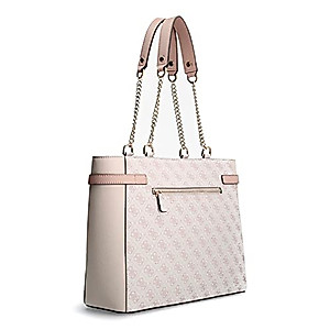 GUESS Zadie Logo Girlfriend Tote Powder Logo One Size