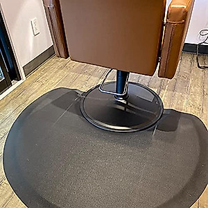 OmySalon 1/2'' Thick Anti Fatigue Mat for Hairstylist Standing, 3'x4' Barber Floor Matt Under Salon Chair, Hair Cutting Hairdressing Equipment