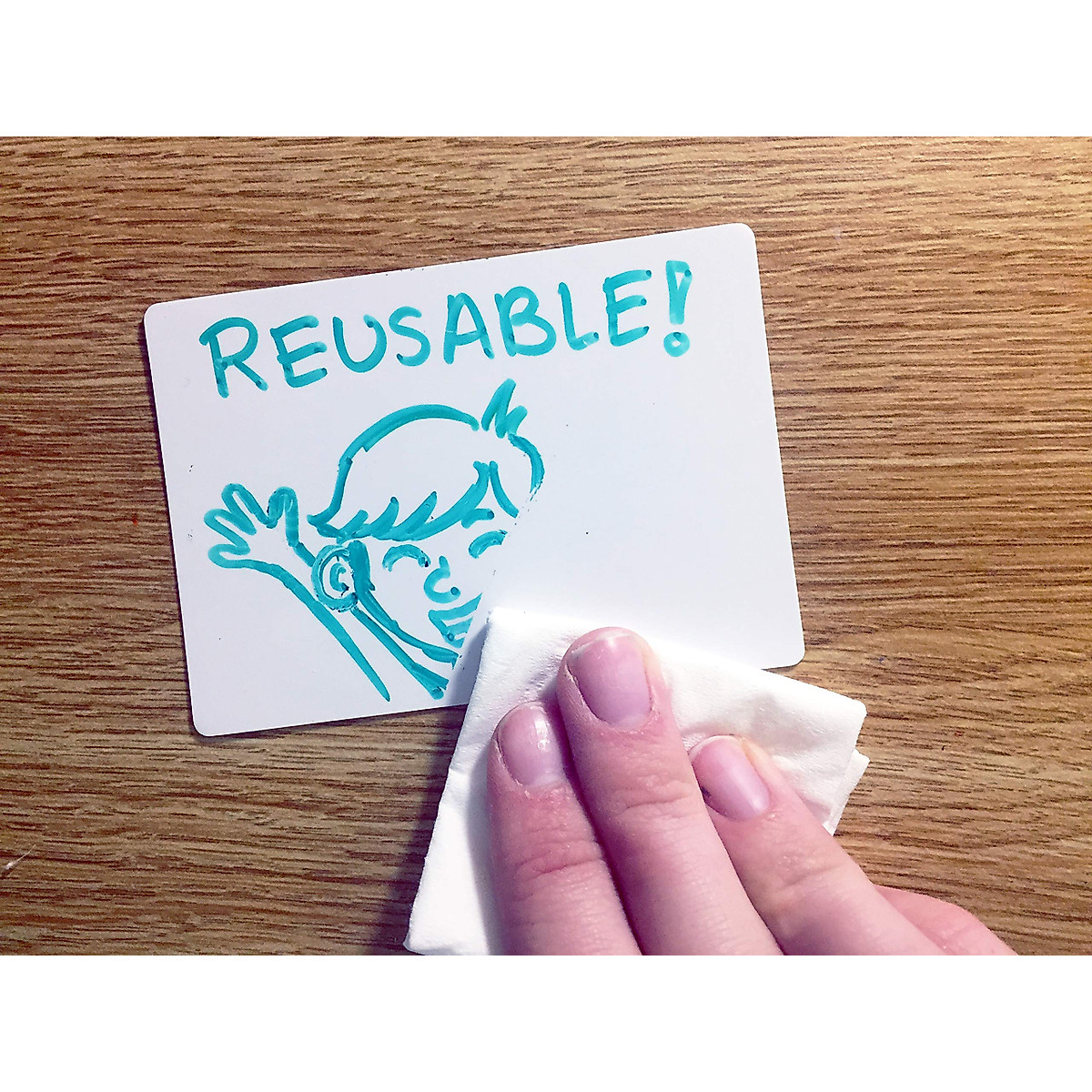 Apostrophe Games Dry Erase Blank Playing Cards, Poker Size - 2.5" x 3.5", 45 Reusable Blank Cards w/Box, Flash Cards, Board Game Cards, Study Guide & Note Cards