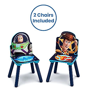 Delta Children Kids Table and Chair Set With Storage (2 Chairs Included) - Ideal for Arts & Crafts, Snack Time, Homeschooling, Homework & More, Disney/Pixar Toy Story 4