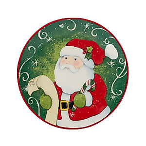 Certified International Holiday Magic Santa 6" Canape/Luncheon/Snack Plates, Set of 4