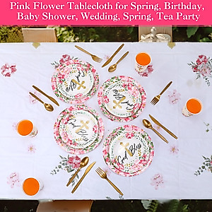 Yungyan 194 Pcs Baptism Plates and Napkins Tablecloth Cups Baptism Decorations Cross Disposable Holy Communion Set for Wedding Newborn Religious First Holy Communion Party Supplies