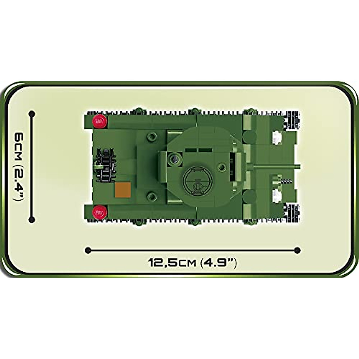 COBI Historical Collection M4A1 Sherman Tank, Green, for 7+ years,300 pcs