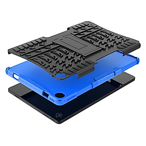 Maomini for Lenovo Tab M10 Plus 3rd Gen Case 10.6 Inch 2022 (Model: TB125FU / TB128FU / TB128XU),Kickstand Shockproof Cover (Blue)