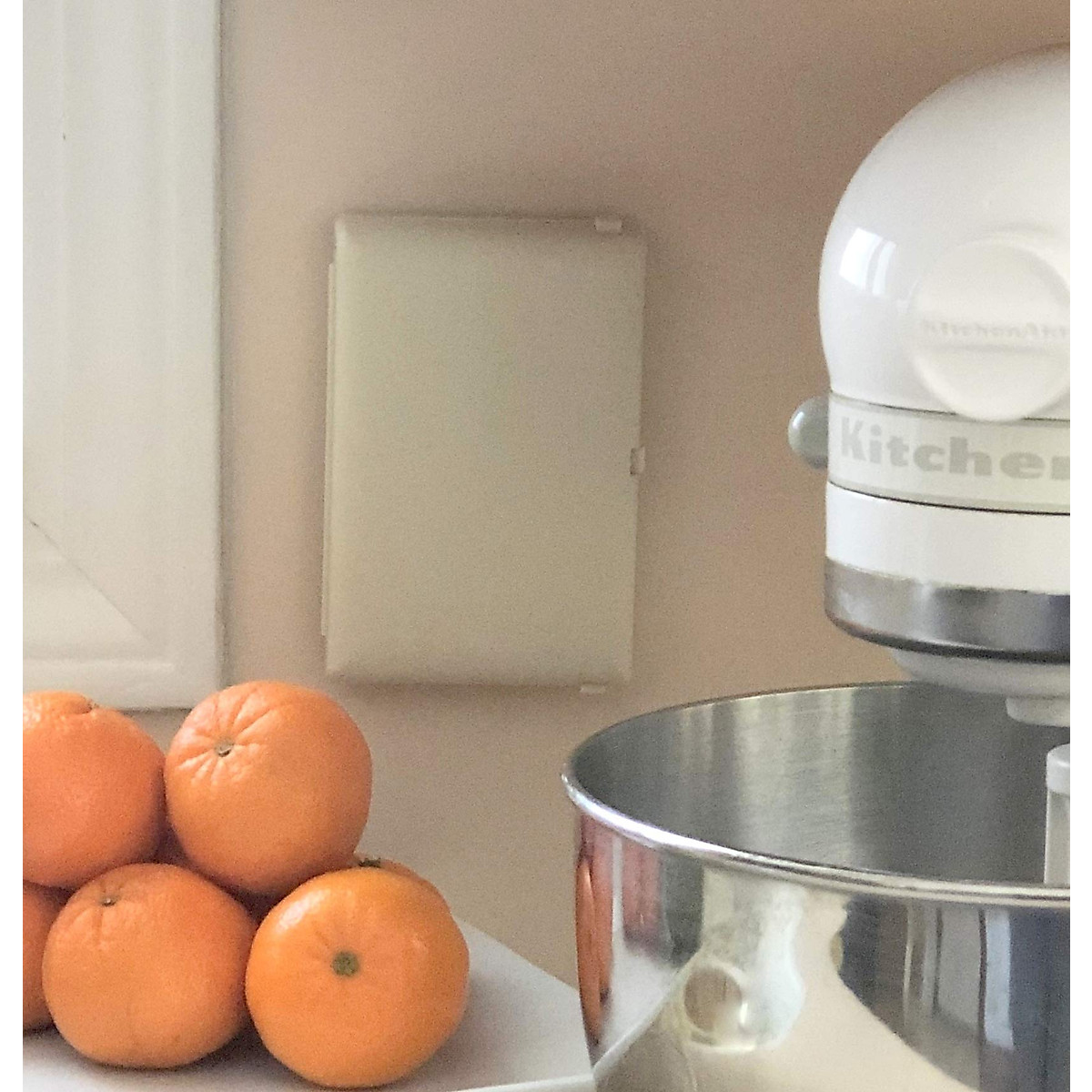 Child Be Safe, Baby Toddler Pet Resistant Electrical Safety Cover Guard for Home and Business, Made in USA, Compatible with Decora Leviton Legrand, Modern Wide Outlet Switch (1 Count, Ivory)