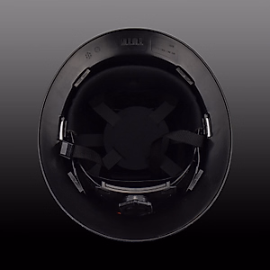 Full Brim Hard Hat with Fas-trac Suspension (Black & Silver)