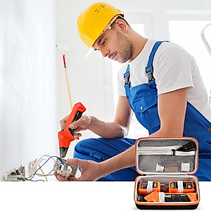 Case Compatible with Klein Tools 80016/ ET310 Circuit Breaker Finder Tool Kit for RT250 GFCI Receptacle Tester Electrical Tools Bag Storage Organizer Holder-Box Only(Grey)