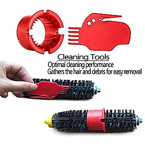 ECOMAID Replacement Parts Compatible for iRobot Roomba 675 671 677 645 655 Robot Vacuum Parts Accessories Kit,2 Sets Multi-Surface Brushes,6 HEPA Filters,6 Side Brushes with Cleaning Tools