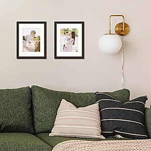 ENJOYBASICS 8.5 x 11 Picture Frame, Display Poster 6x8 with Mat or 8.5x11 Without, Wall Gallery Photo Frames, Black, 2 Pack