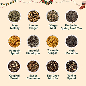 Limited Edition - Advent Calendar 2024 Tea Bags 24 Unique Flavors - Luxury Holiday Gift Box | Christmas Advent Calendar 2024 for Adults | Advent Calendar 2024 Adult Women and Men | VAHDAM