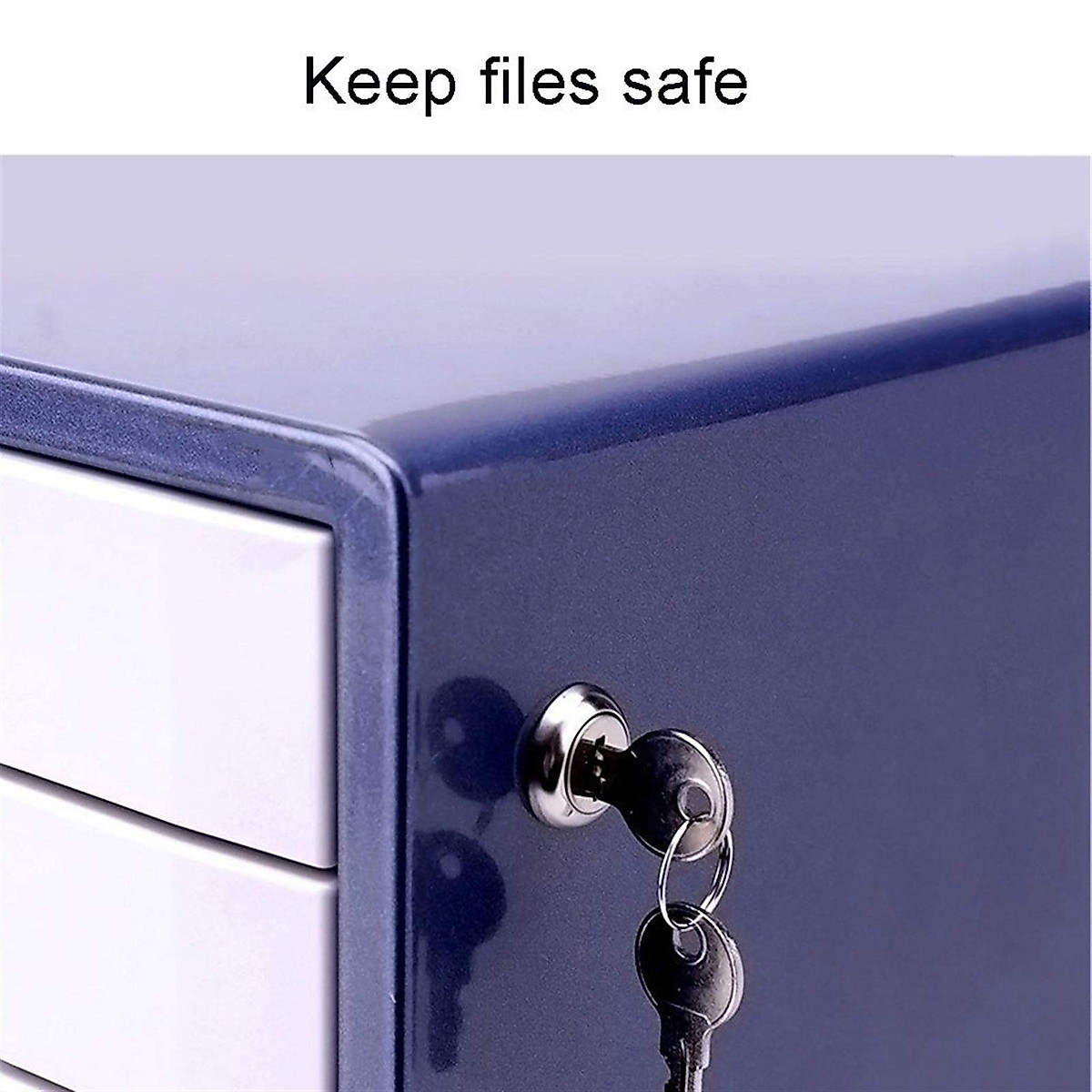 Desktop File Cabinet - Desktop Storage Box With Drawers, Flat File Cabinet, 7-Layer Drawer Storage Organization, With Lock Drawer Organizer, Suitable For Office Supplies, Aluminum Alloy ( Size : B )