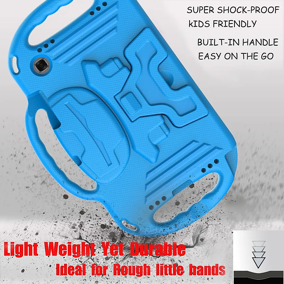 LTROP Kids Case for Samsung Galaxy Tab A7 10.4 2022/2020, Samsung Galaxy Tab A7 10.4 Case with Shoulder Strap, Shockproof Handle Stand Case for Samsung Tab A7 10.4 Inch(SM-T500/T505/T507/T509), Blue