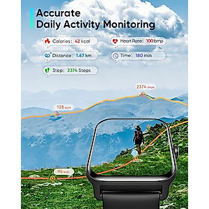 Fitpolo Smart Watch for Men Women, Alexa Built-in 1.8" Fitness Watch for Android iPhone(Answer/Make Call), Mens/Womens Smart Watches with Heart Rate Sleep SpO2 Monitor,100+ Sports Activity Trackers