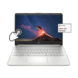 HP 14" Touchscreen Ultra Light Laptop, Micro-Edge HD Display, AMD 3050U(Up to 3.2GHz), 16GB RAM, 64 GB eMMC+128GB SSD, 1 Year Office 365, Webcam, HDMI, WiFi, w/GM Accessories