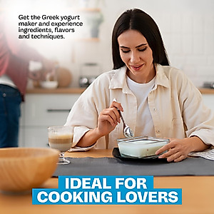 FUENTES STORE Greek Yogurt Set x 2 Pieces - Stainless Steel Greek Yogurt Maker and Reusable Food Storage Container, glass vacuum seal container (14.5x13x8 cm)