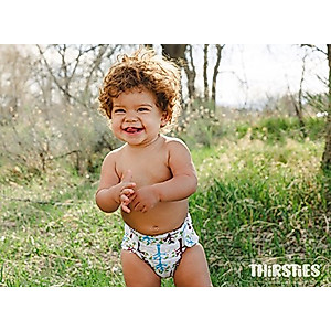 Thirsties Natural One Size All in One Reusable Cloth Diaper, Snap Closure, Adventure Trail