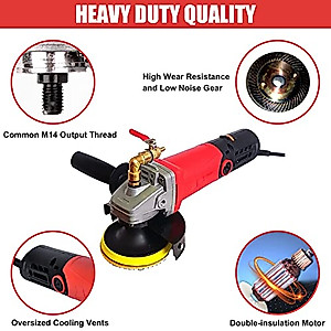 Ganggend Wet Polisher with 4'' Diamond Polishing Pad Tools Kit, Variable Speeds, 860W/110V Wet Buffer, Low-noise Buffing Machine for Concrete / Stone Countertop, Floor Surface, Marble, Ceramic Tile