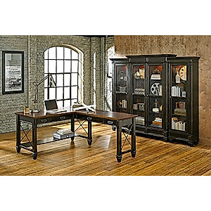 Martin Furniture Hartford Open L-Shaped Desk, Brown