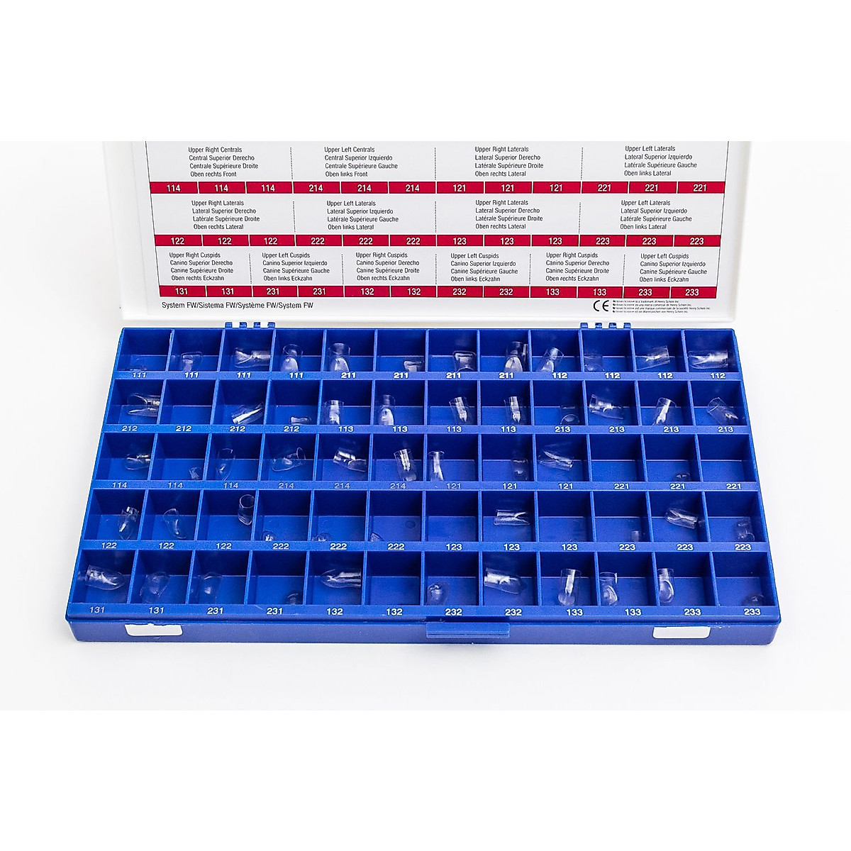 Dental Transparent Strip Off Crowns Anterior Kit 60 pcs