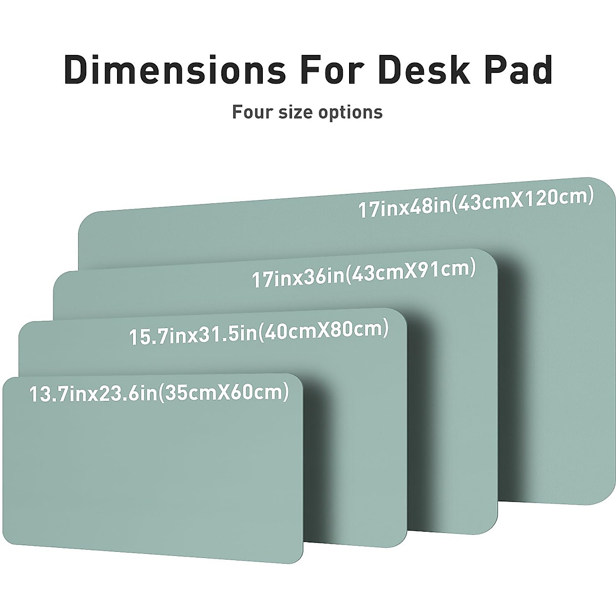 Leather Desk Pad Protector,Mouse Pad,Office Desk Mat, Non-Slip PU Leather Desk Blotter,Laptop Desk Pad,Waterproof Desk Writing Pad for Office and Home (Light Blue,31.5" x 15.7")