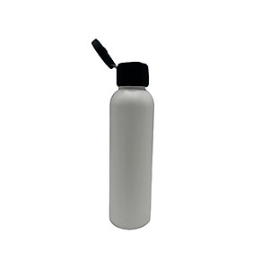 Natural Farms 4 oz White Cosmo Plastic Bottles -12 Pack Empty Bottle Refillable - BPA Free - Essential Oils - Aromatherapy | Black Flip Top Snap Cap - Made in the USA