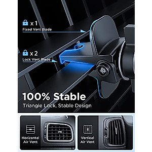 Wireless Car Charger Mount, 15W Full Auto-Clamping Fast Charging Air Vent Dash Windshield Phone Car Holder for iPhone 14 Pro/13 Pro/ 12/11/Xr/8, Samsung S23/S22/S21/Note 20(with QC 3.0 Car Charger)