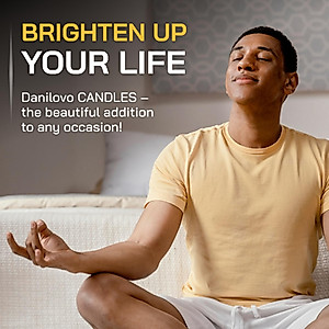 Danilovo Pure Beeswax Candles - No-Drip, Smoke-Less, Tall, Thin Taper Candles – Decorative Candles for Church Prayer, Decor or Birthday Candles – Honey Scented Candles – 7.3”x0.24” (Yellow, 50pcs)